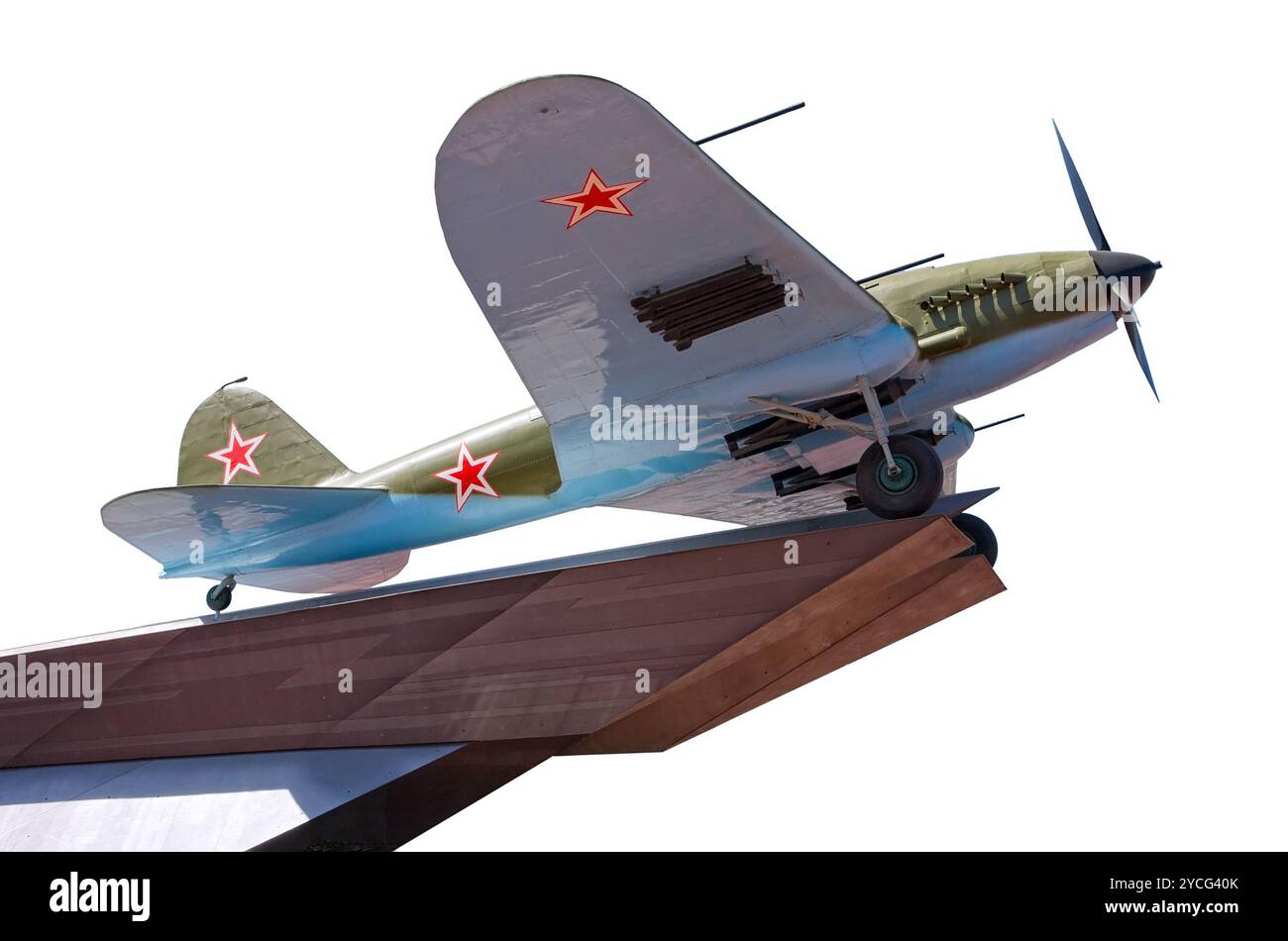 Low-flying attack airplane Ilyushin 2 in Samara, Russia Stock Photo - Alamy