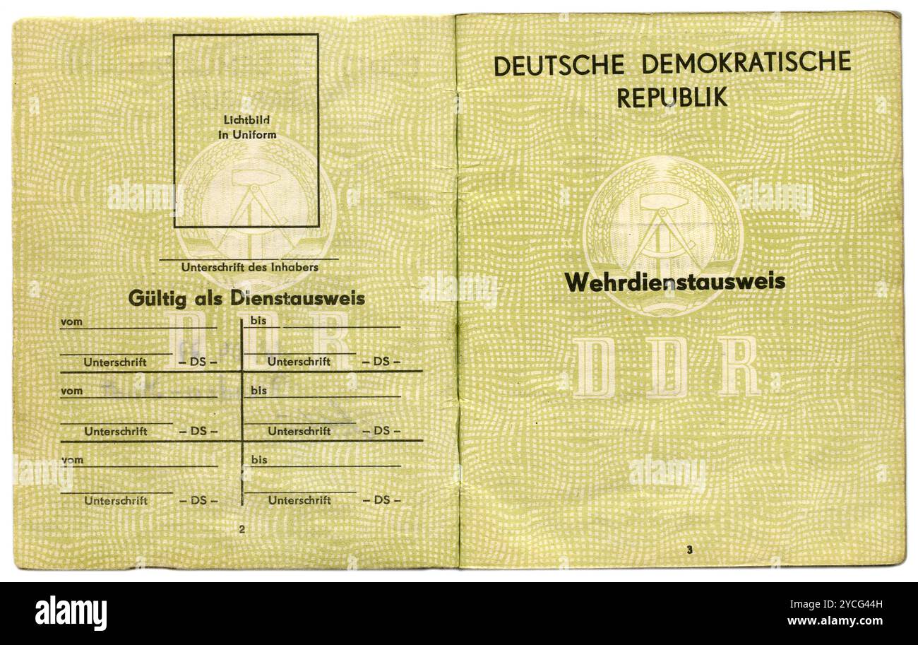 German (GDR) Military ID Stock Photo - Alamy