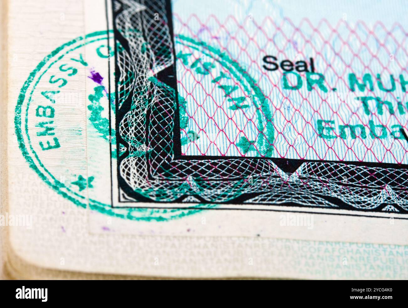 Visa passport stamp Stock Photo - Alamy