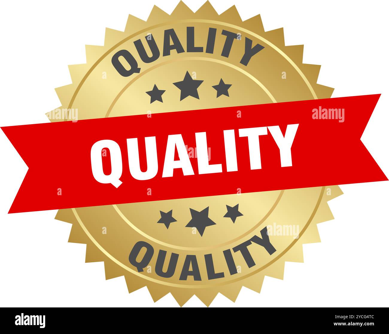 quality round red and gold label isolated on transparent background ...