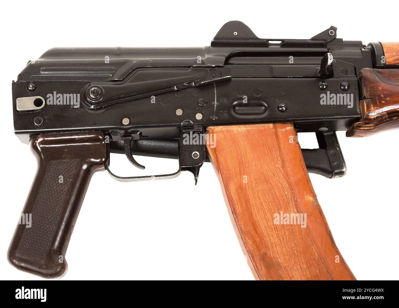 Russian machine gun AKS-74U close-up Stock Photo - Alamy