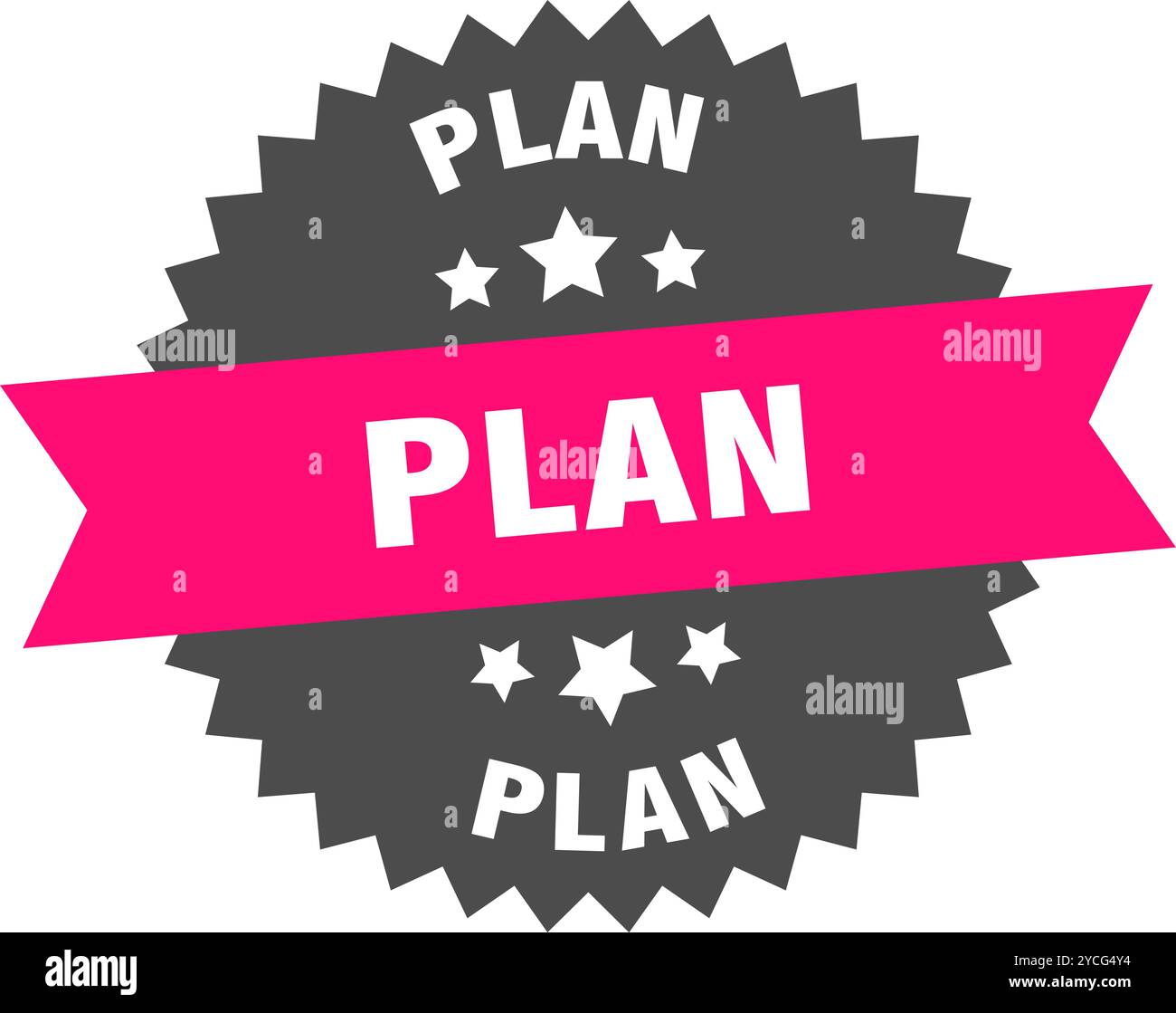 plan round pink label isolated on transparent background. plan Stock ...