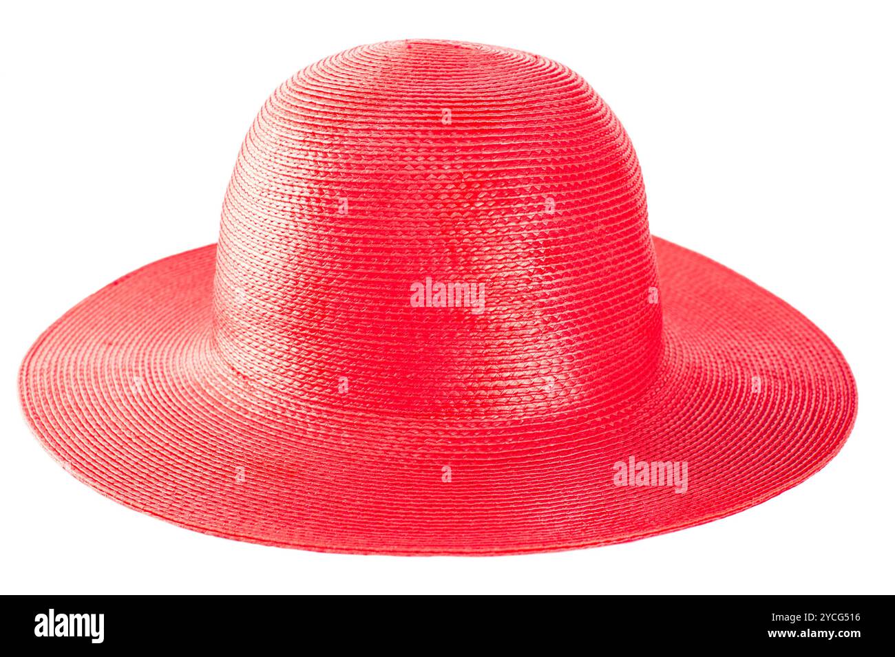Woman`s summer red straw hat Stock Photo - Alamy