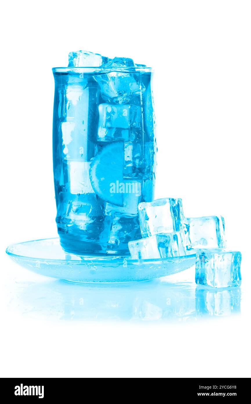 Glass cold soda water Cut Out Stock Images & Pictures - Alamy