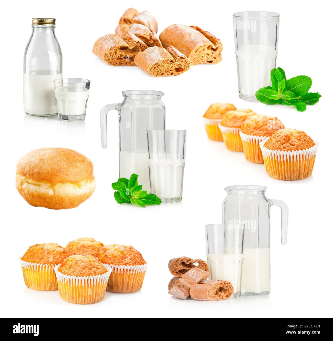Fresh milk and baking Stock Photo - Alamy