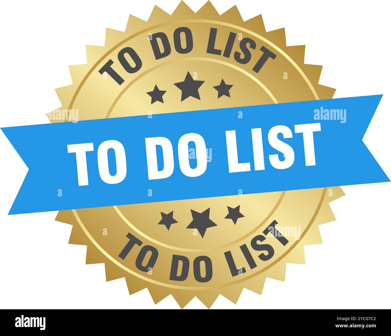 to do list round blue and gold label isolated on transparent background ...