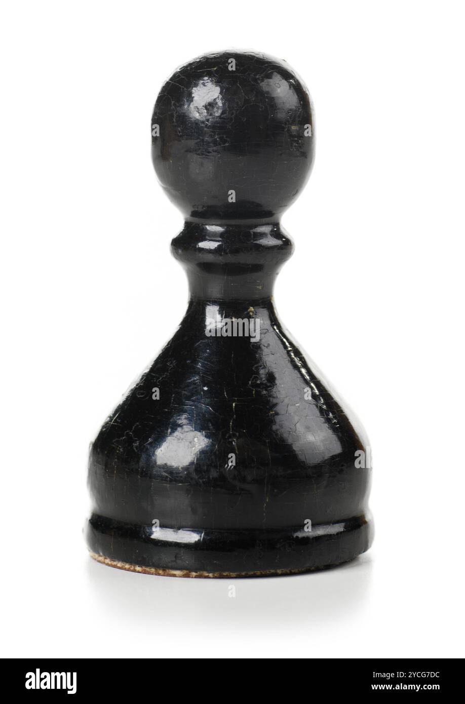 old chess pawn cut out from white background Stock Photo - Alamy
