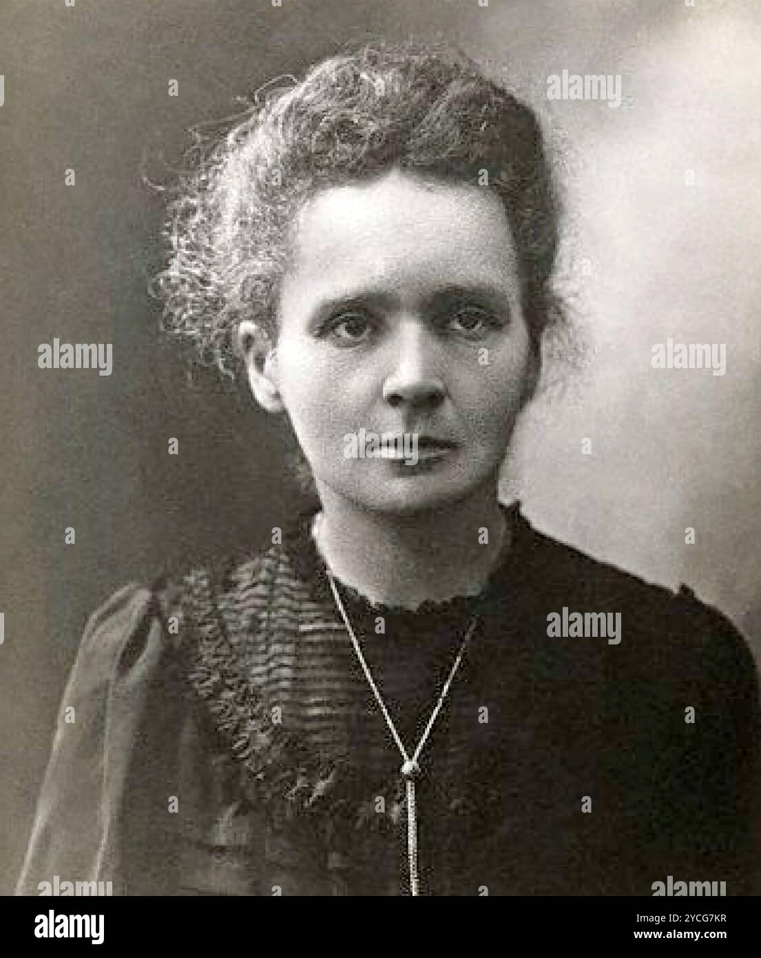 MARIE CURIES (1867-1934) Polish physicist and chemist in 1898 Stock ...