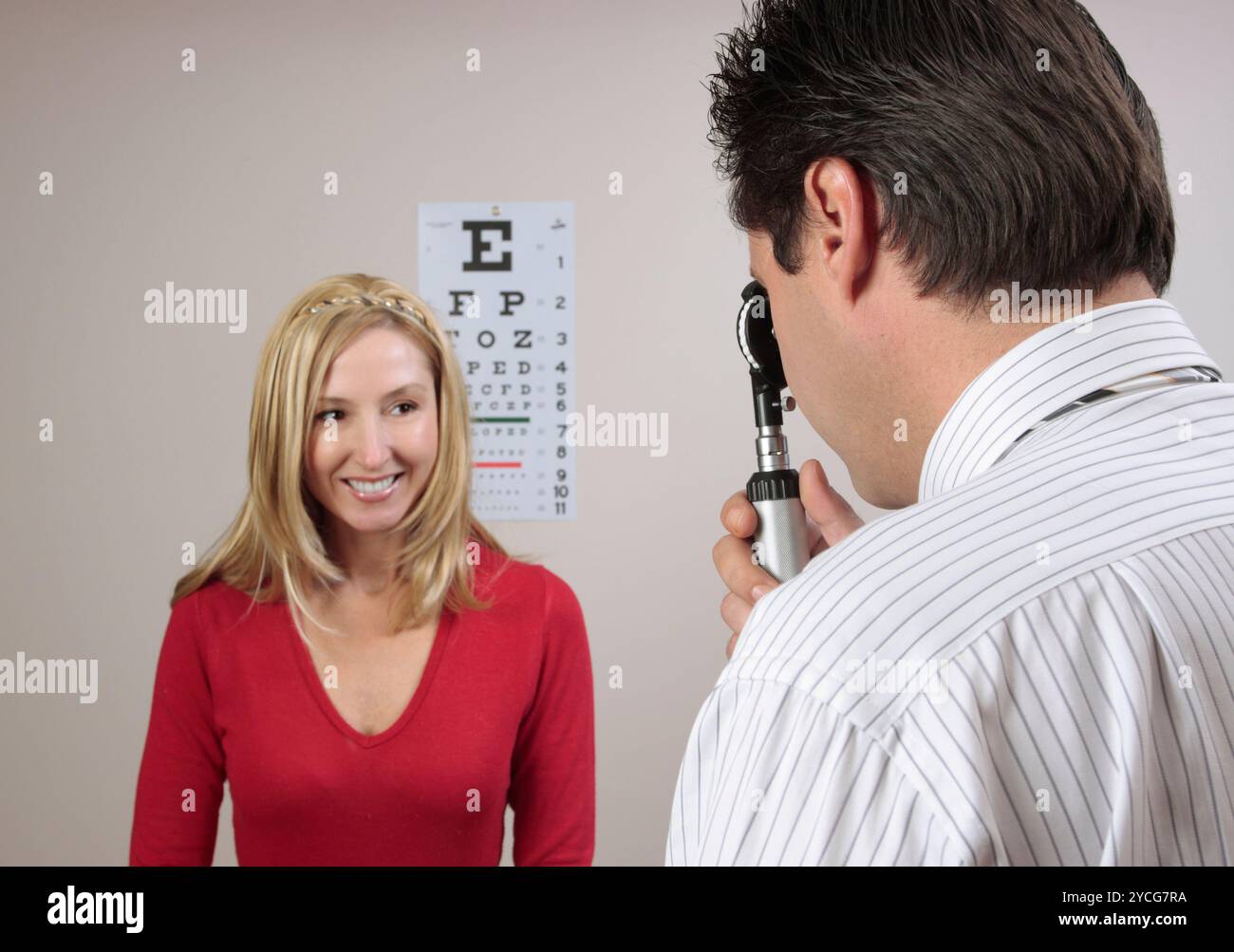 Eye examination checkup Stock Photo - Alamy
