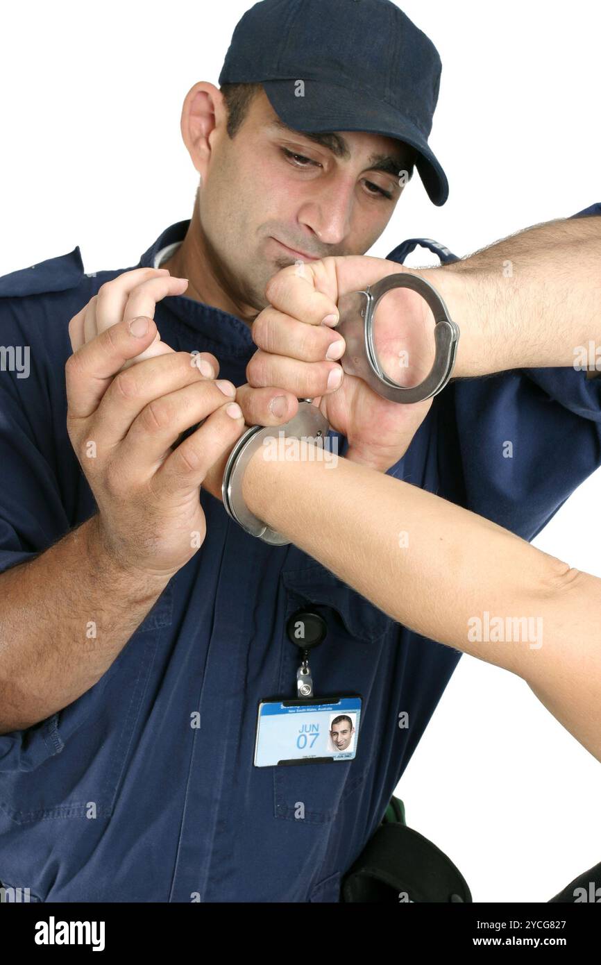 Arrested and Handcuffed Stock Photo - Alamy