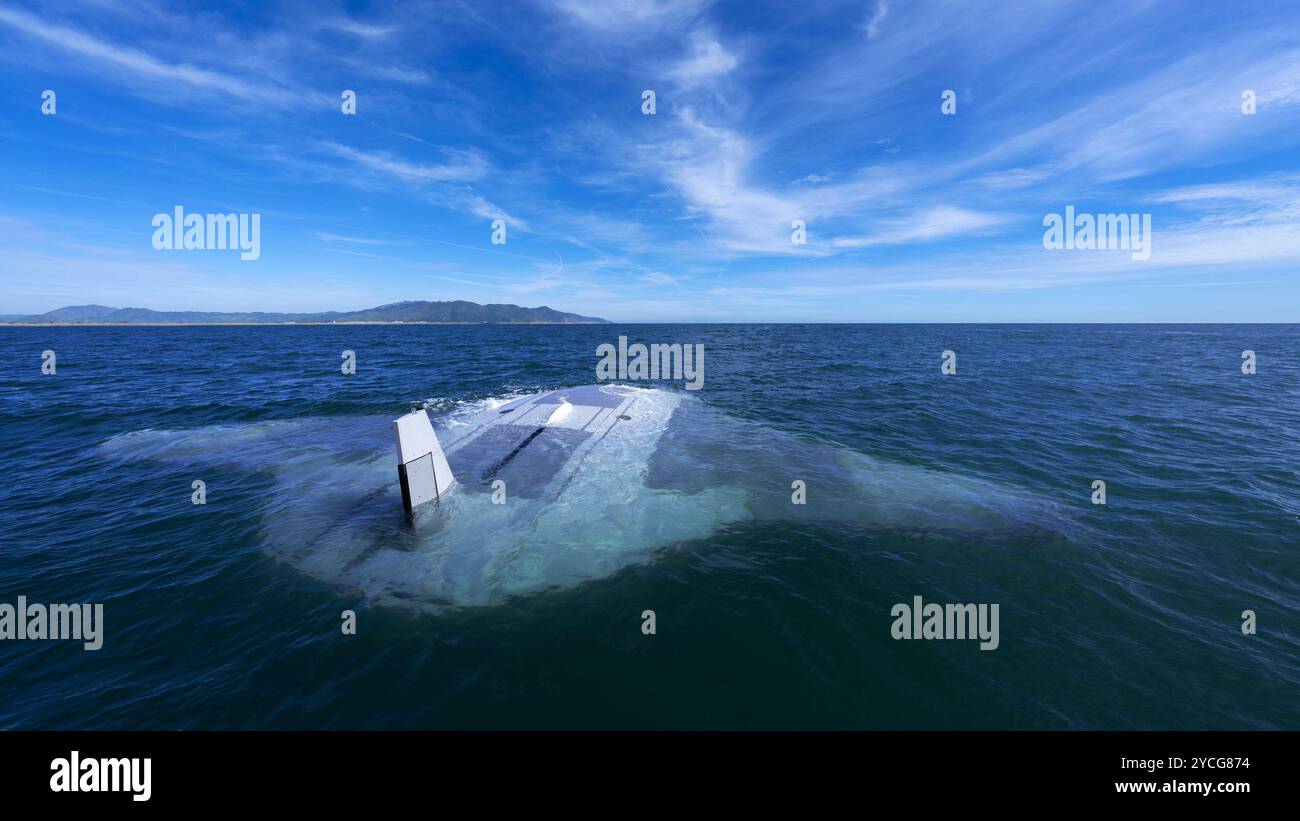 Handout photo shows the stealth submarine that will revolutionize naval ...