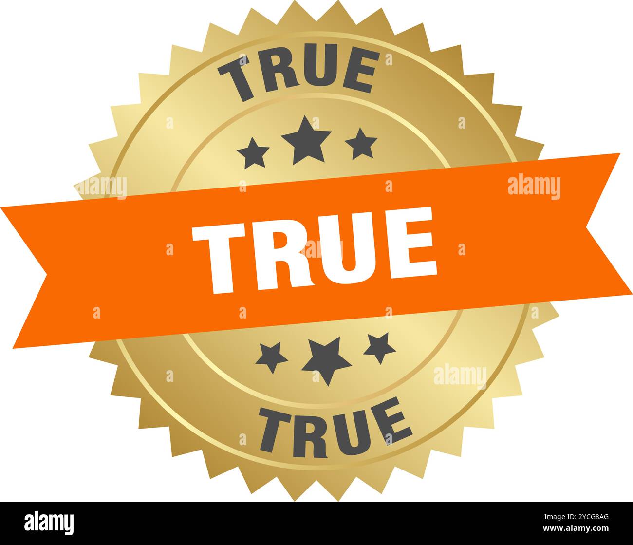 true round orange and gold label isolated on transparent background ...