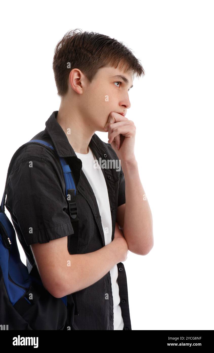 Thinking contemplative student Stock Photo - Alamy