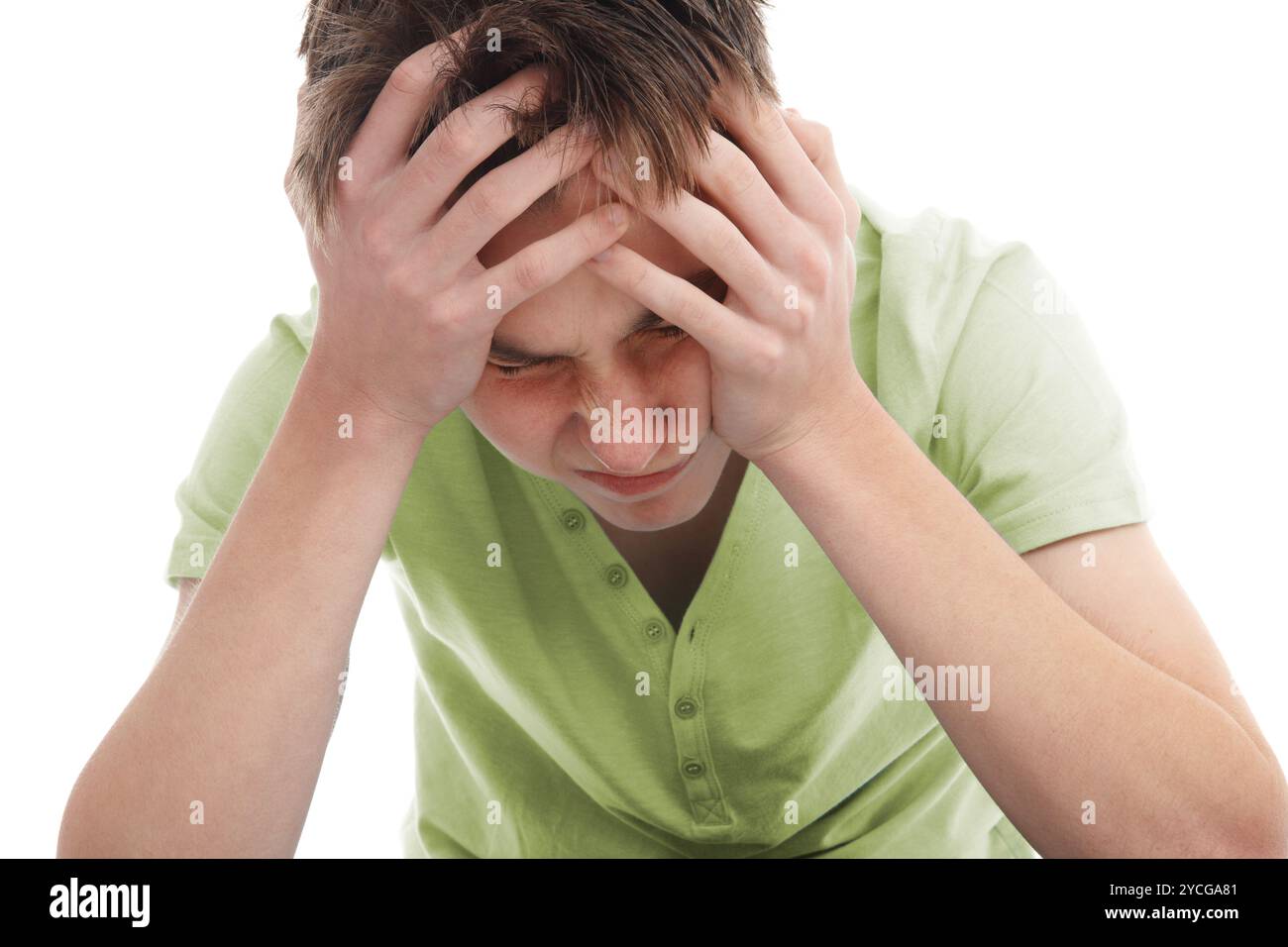 Stress, worry, migraine Stock Photo - Alamy