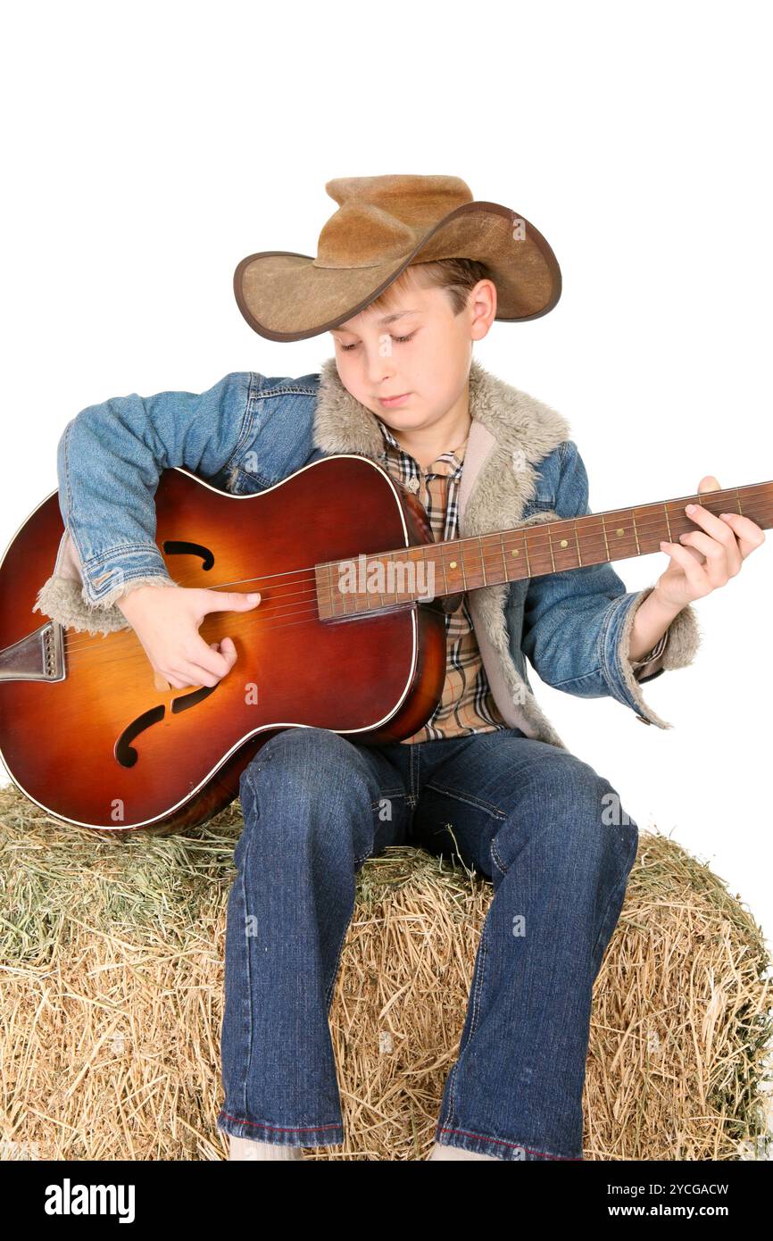 Western cowboy playing guitar hi-res stock photography and images - Alamy