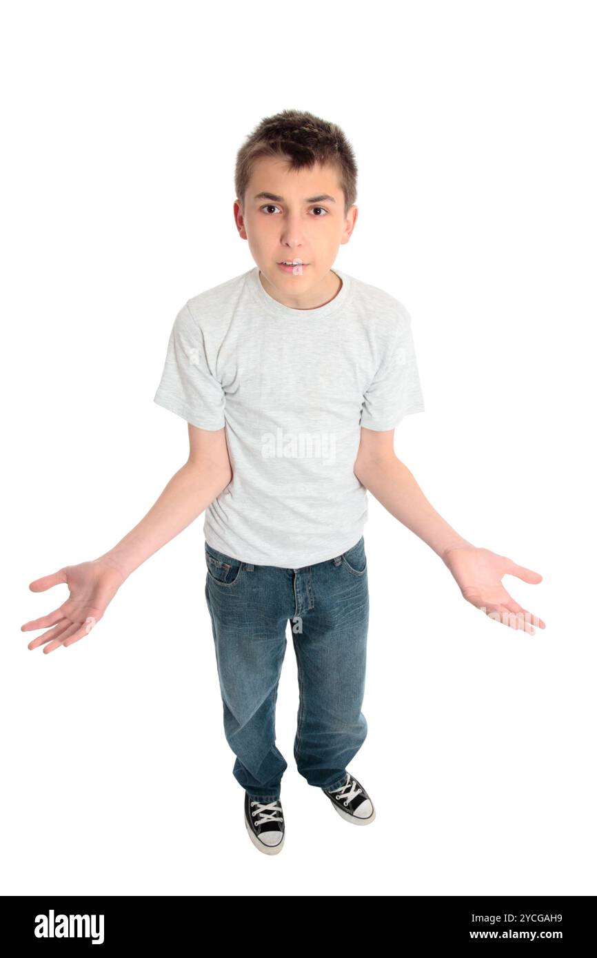 Annoyed or confused child person Stock Photo - Alamy
