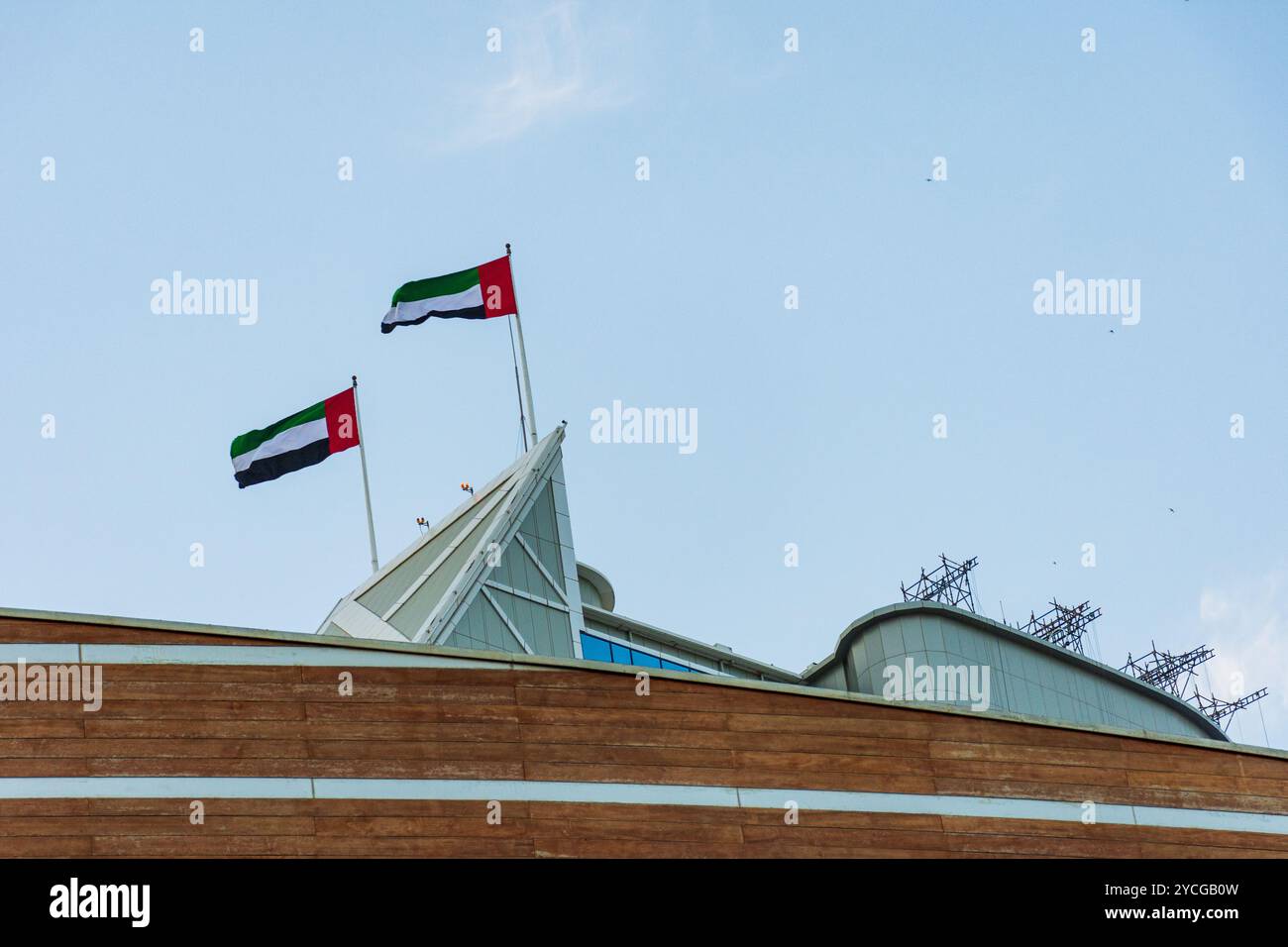 Uae flag building exterior modern city hi-res stock photography and ...