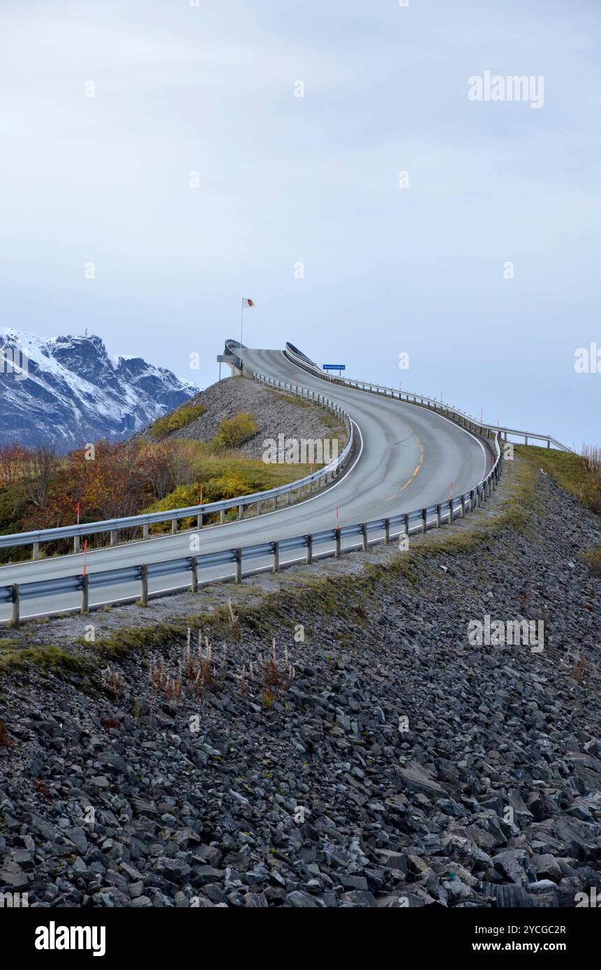 Storseisundbrua, a bridge on the Atlantic Ocean Road in More og Romsdal county in Norway Stock ...