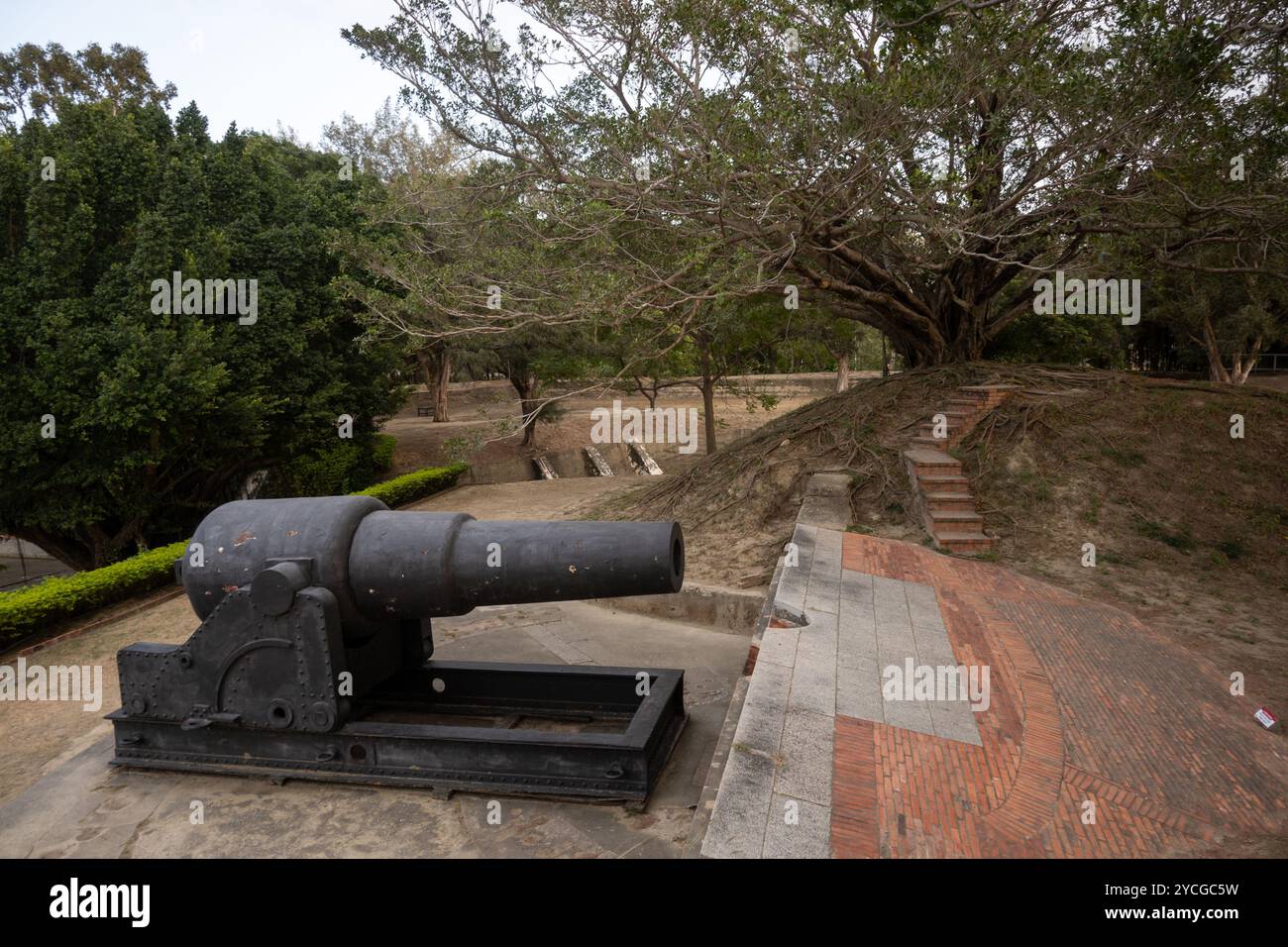 Cannon of the Eternal Golden Castle in Tainan City, Taiwan Stock Photo ...