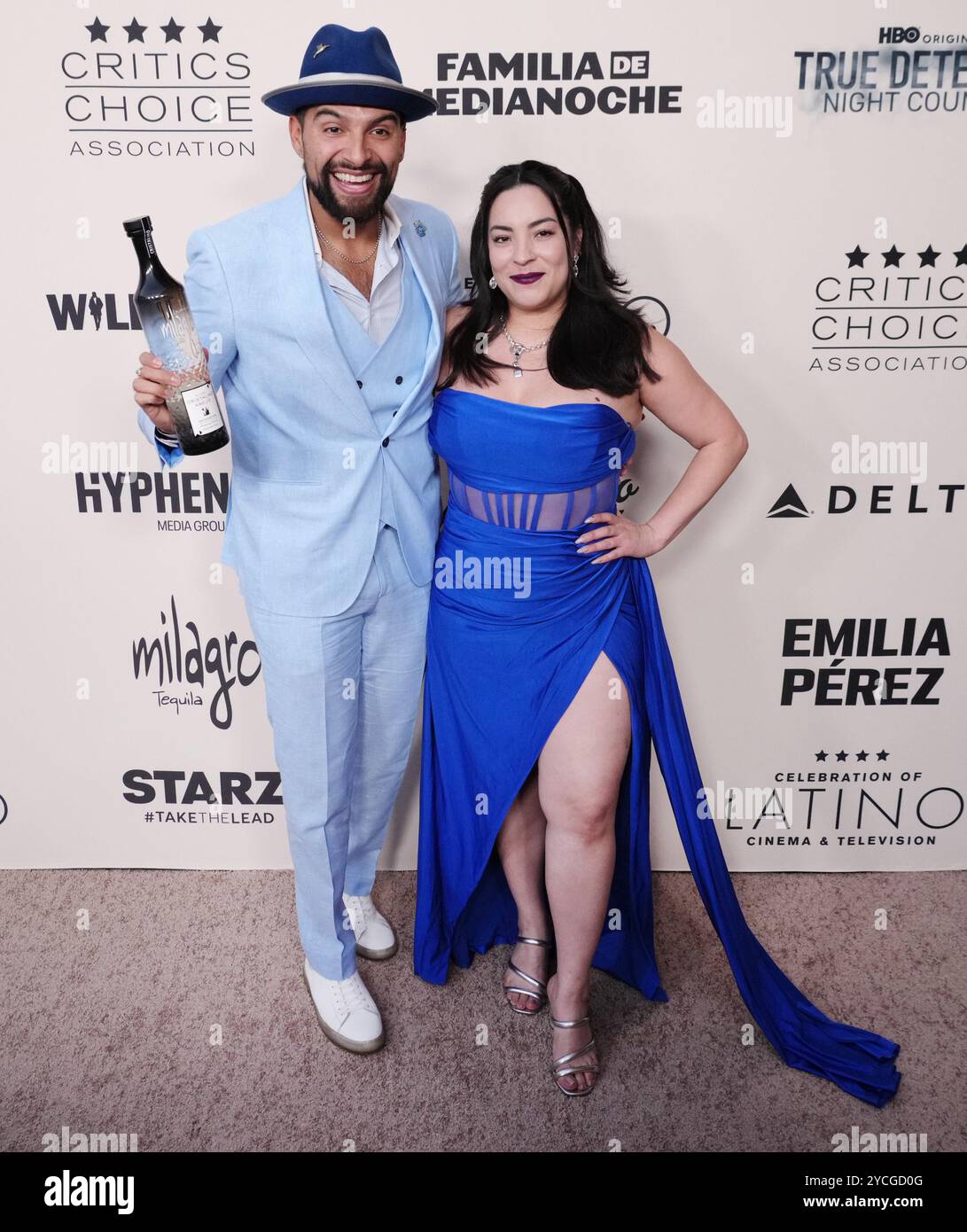 (L-R) Luis Lopez and Katalina Delarosa at the Critics Choice ...