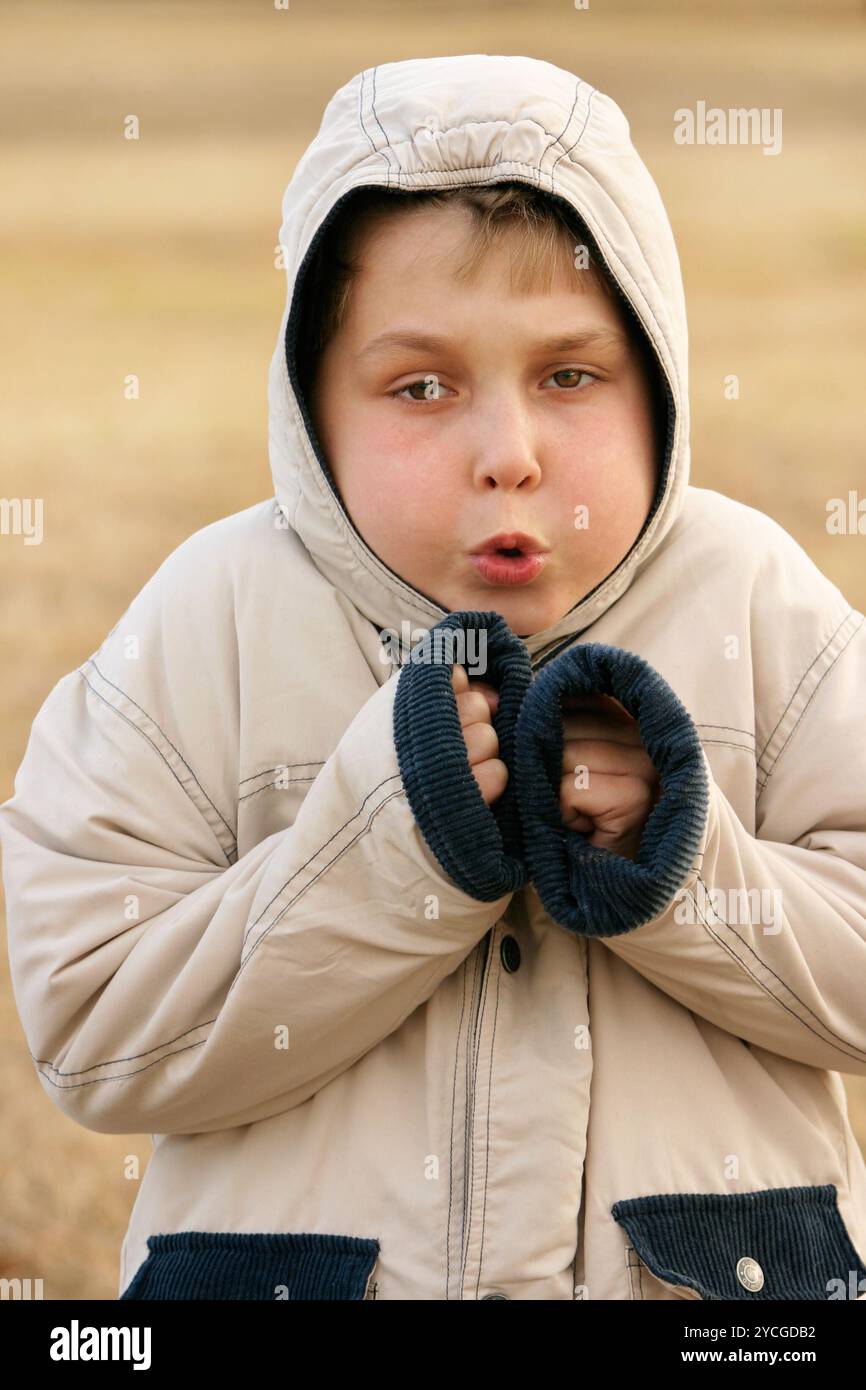 Boy shivering cold hi-res stock photography and images - Alamy