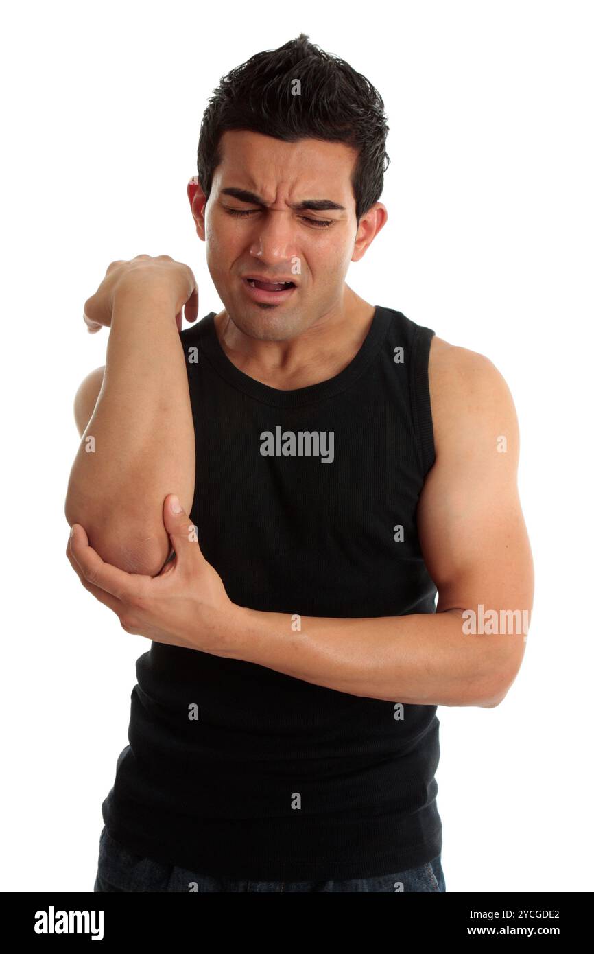 Man with excruciating injury or pain Stock Photo - Alamy