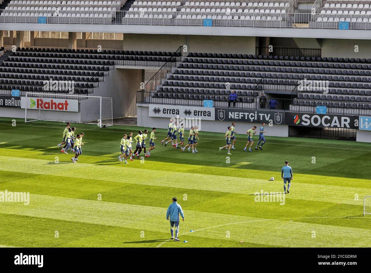 BAKOE, 23-10-2024, Neftchi Arena , season 2024 / 2025 , Ajax trains in ...