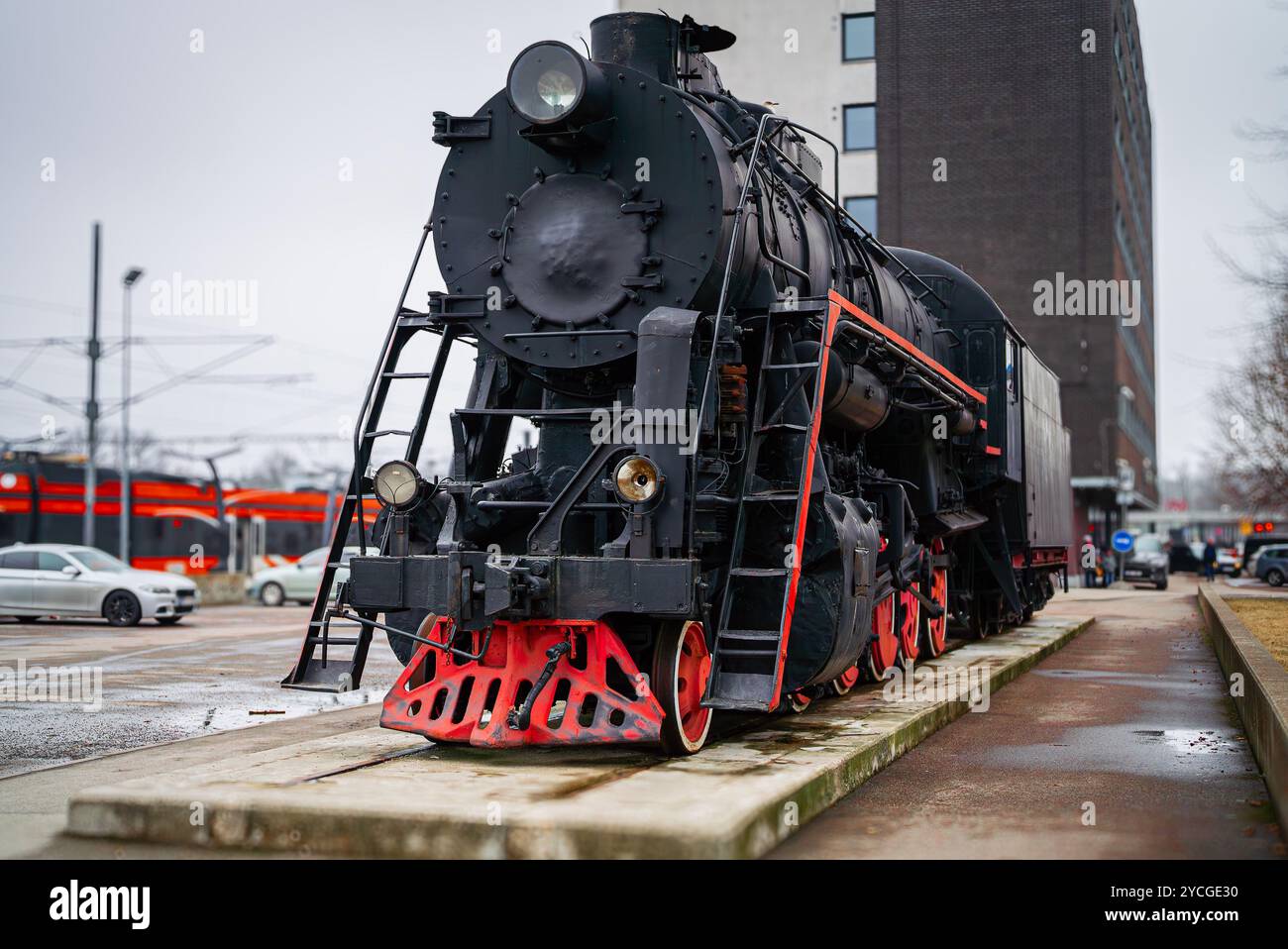 Soviet old steam locomotive class L Stock Photo - Alamy