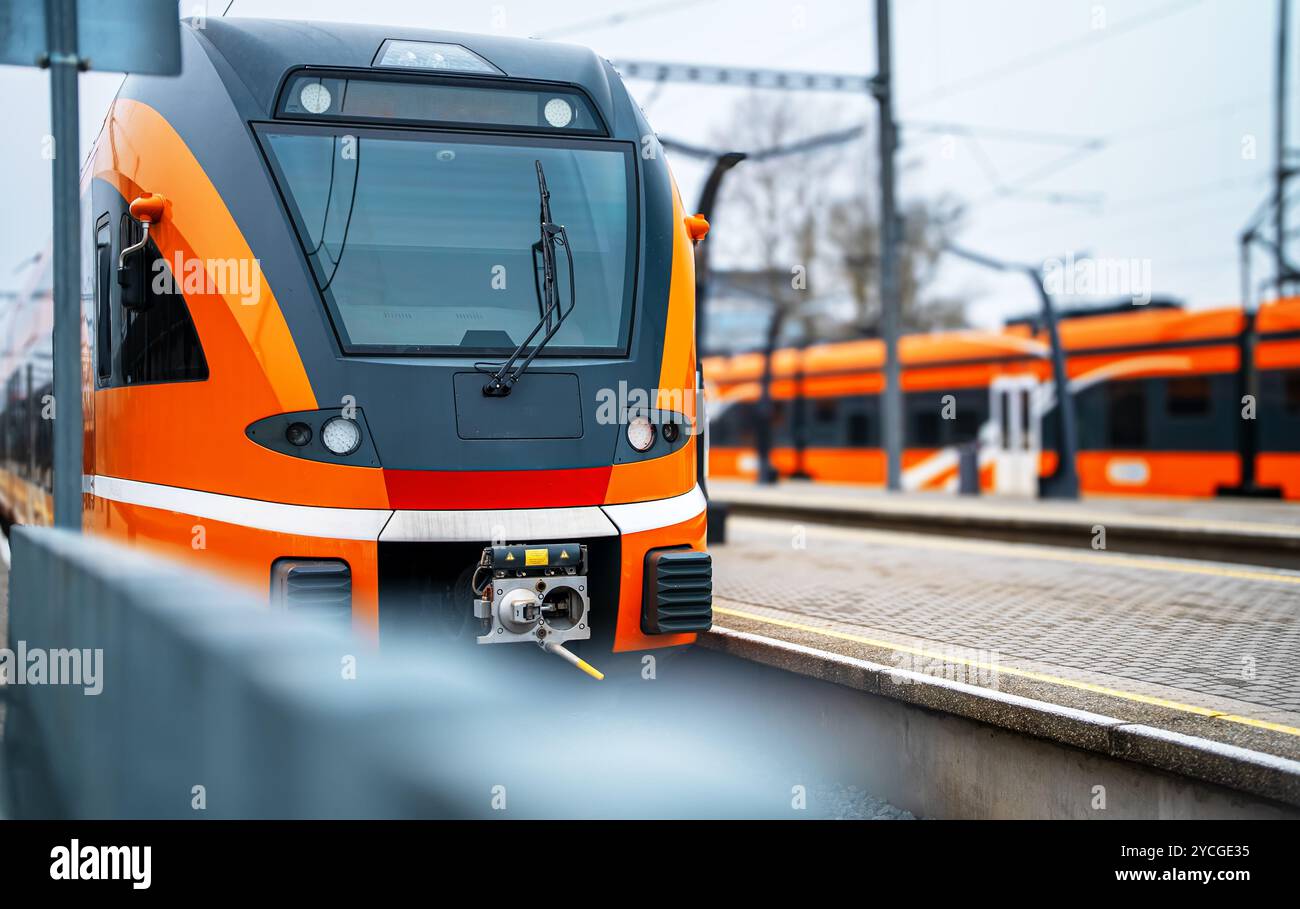Estonian modern national rail transport at main station Stock Photo - Alamy