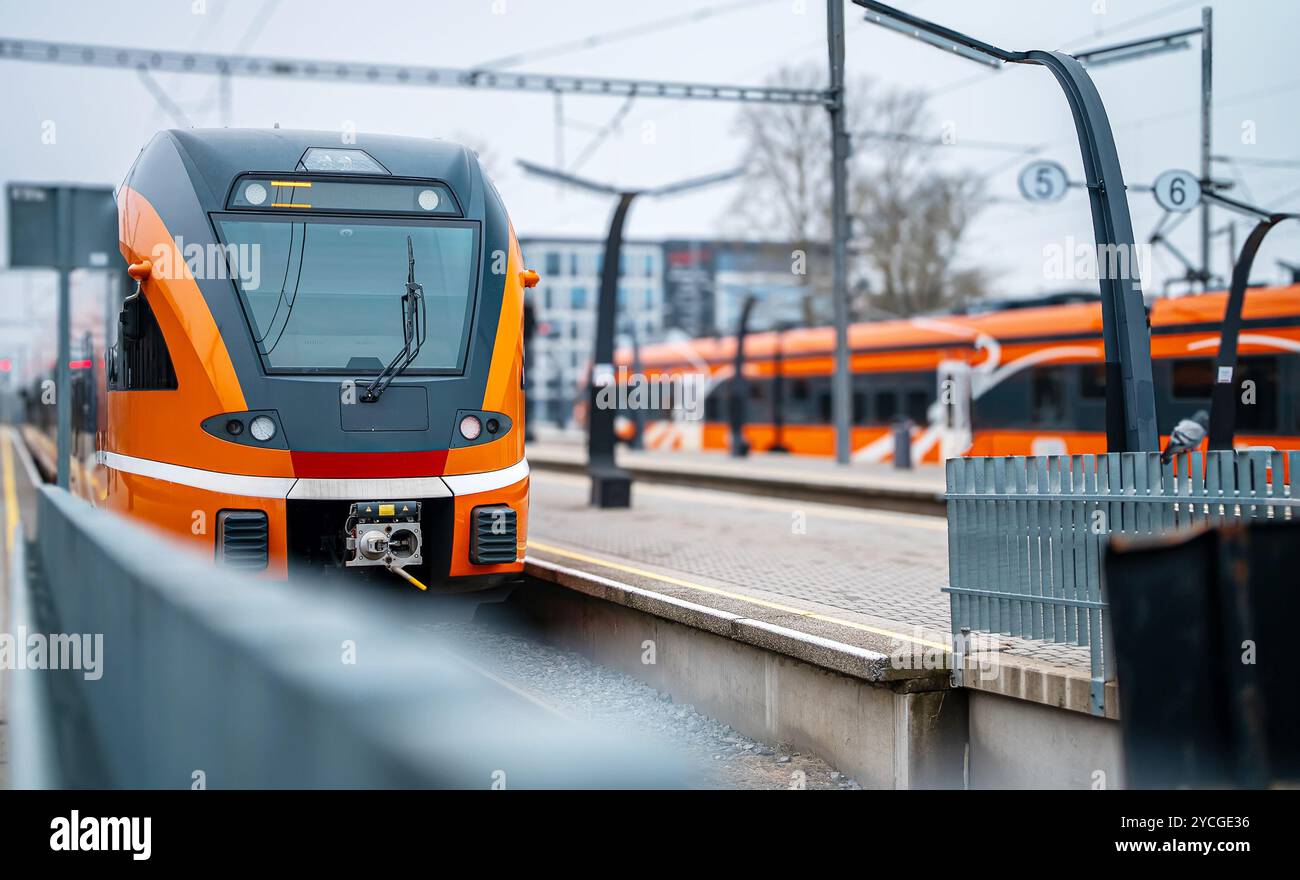 Estonian modern national rail transport at main station Stock Photo - Alamy