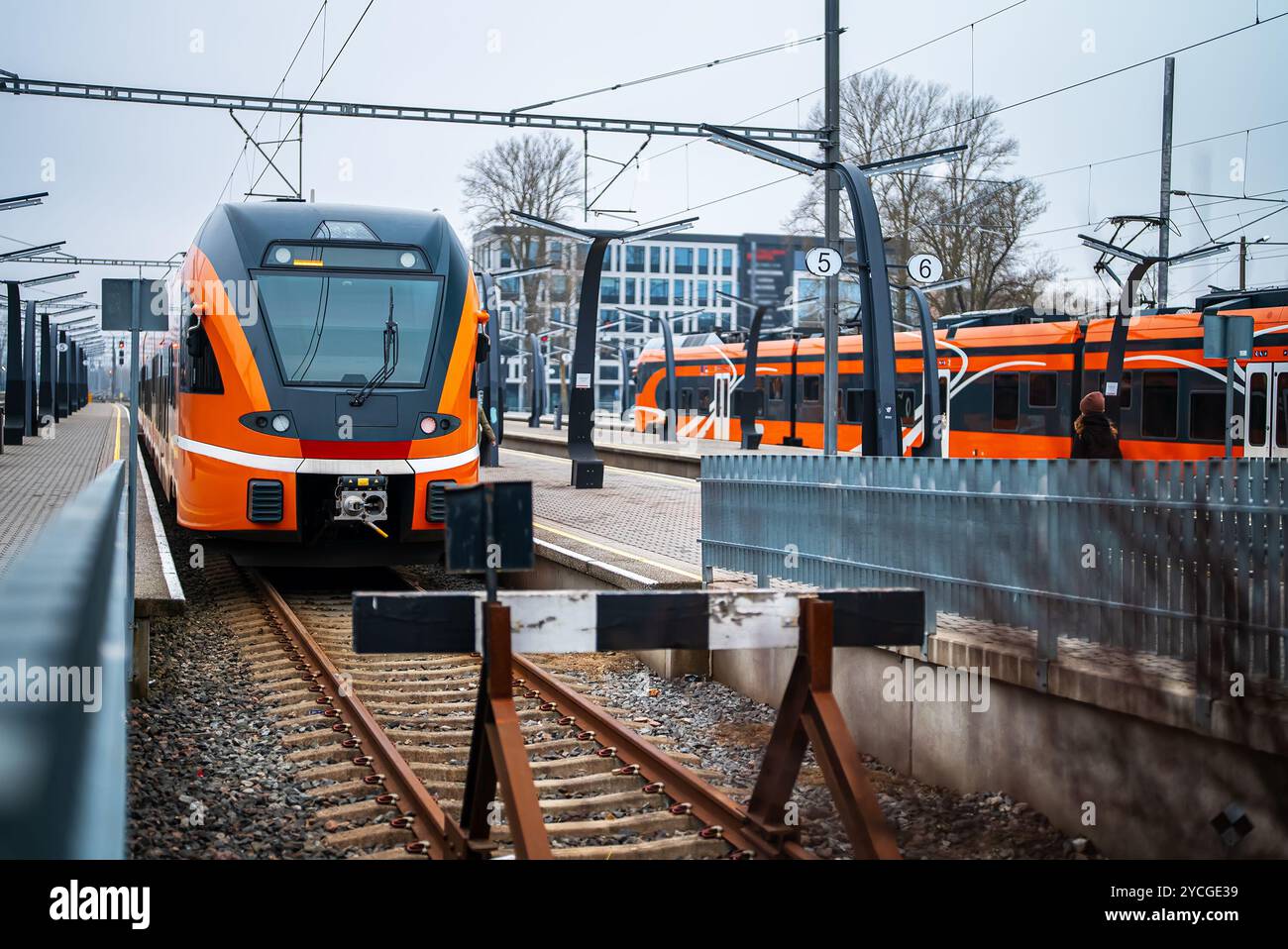 Estonian modern national rail transport at main station Stock Photo - Alamy
