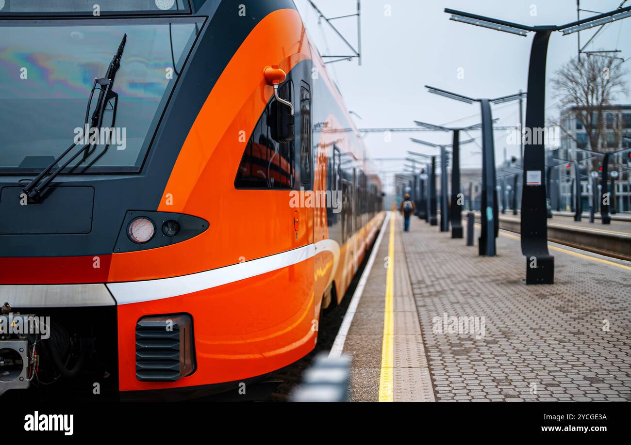 Estonian modern national rail transport at main station Stock Photo - Alamy