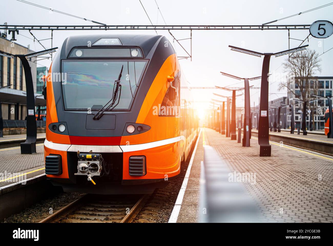 Estonian modern national rail transport at main station Stock Photo - Alamy