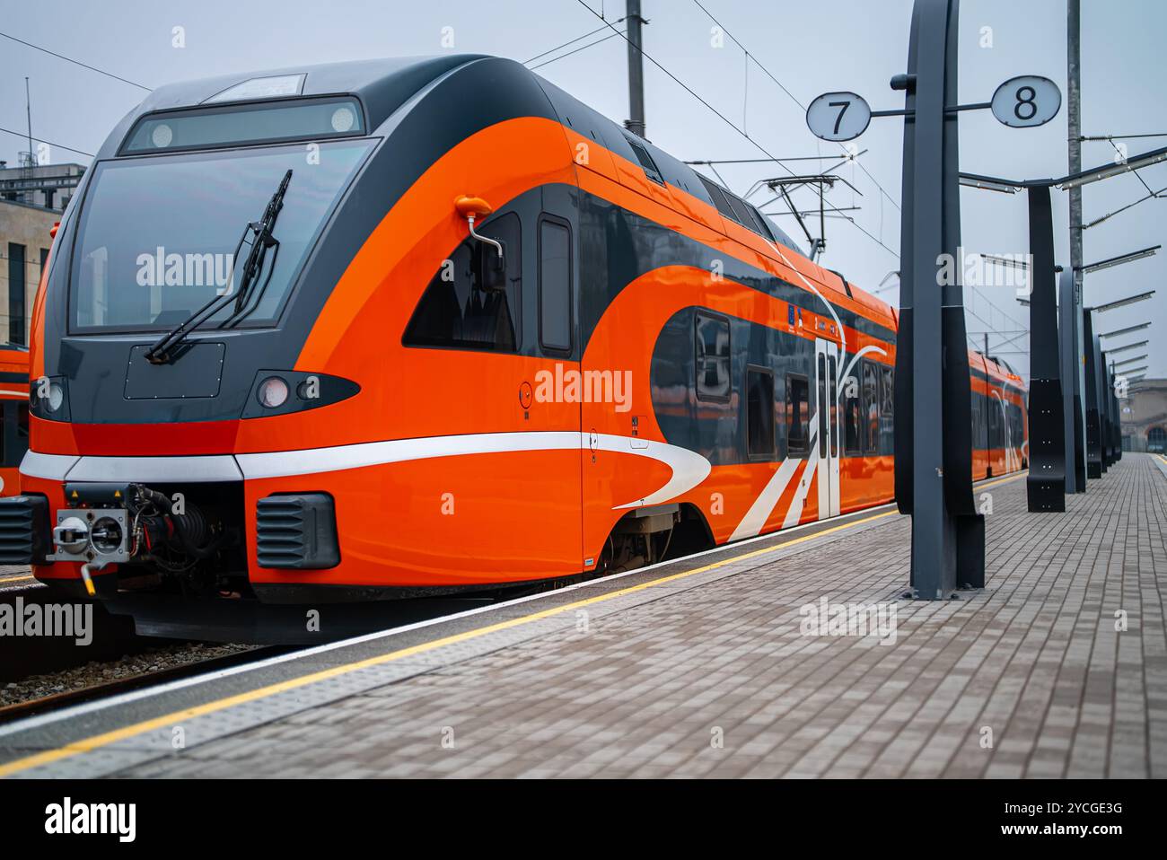 Estonian modern national rail transport at main station Stock Photo - Alamy
