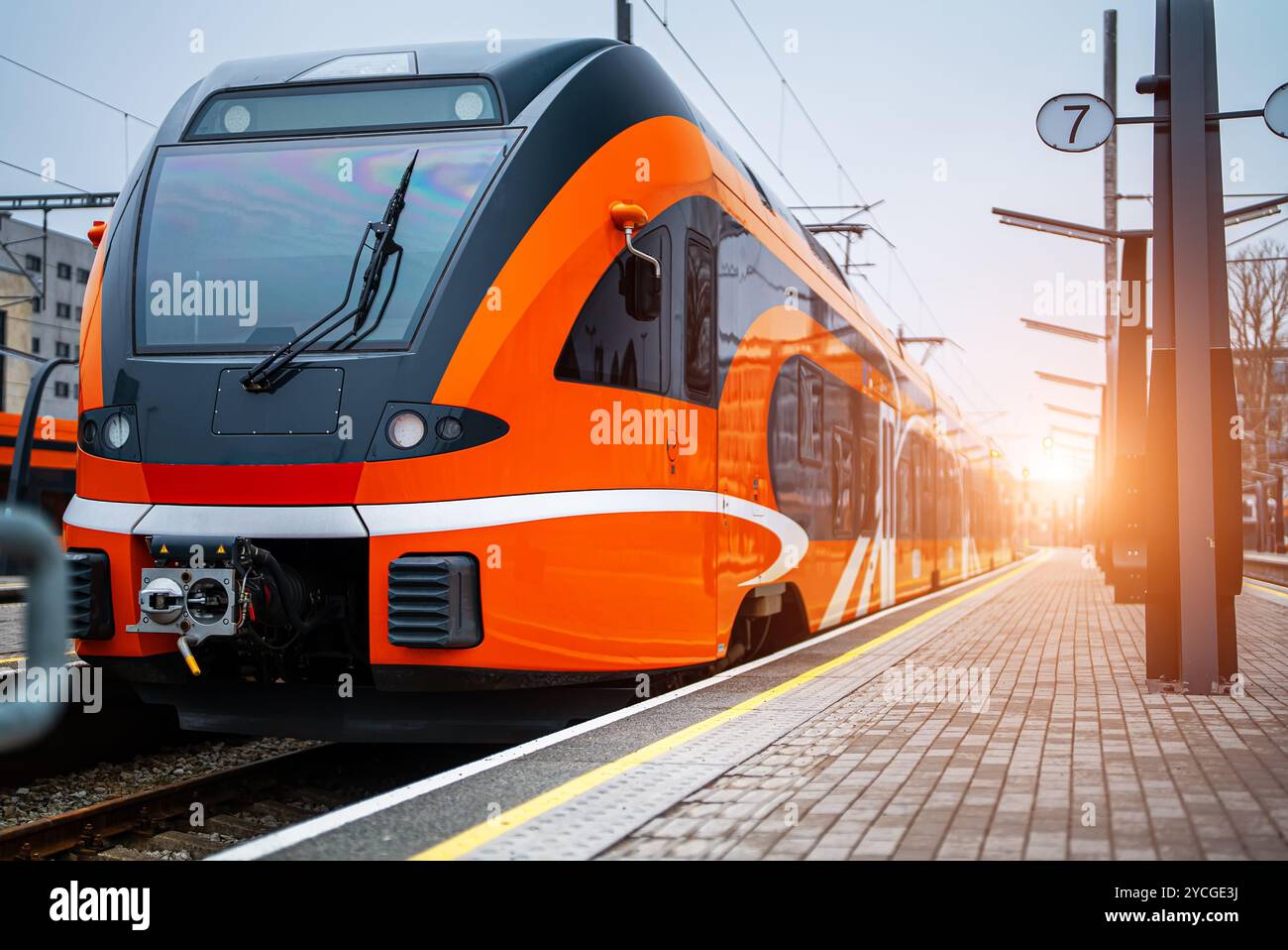 Estonian modern national rail transport at main station Stock Photo - Alamy