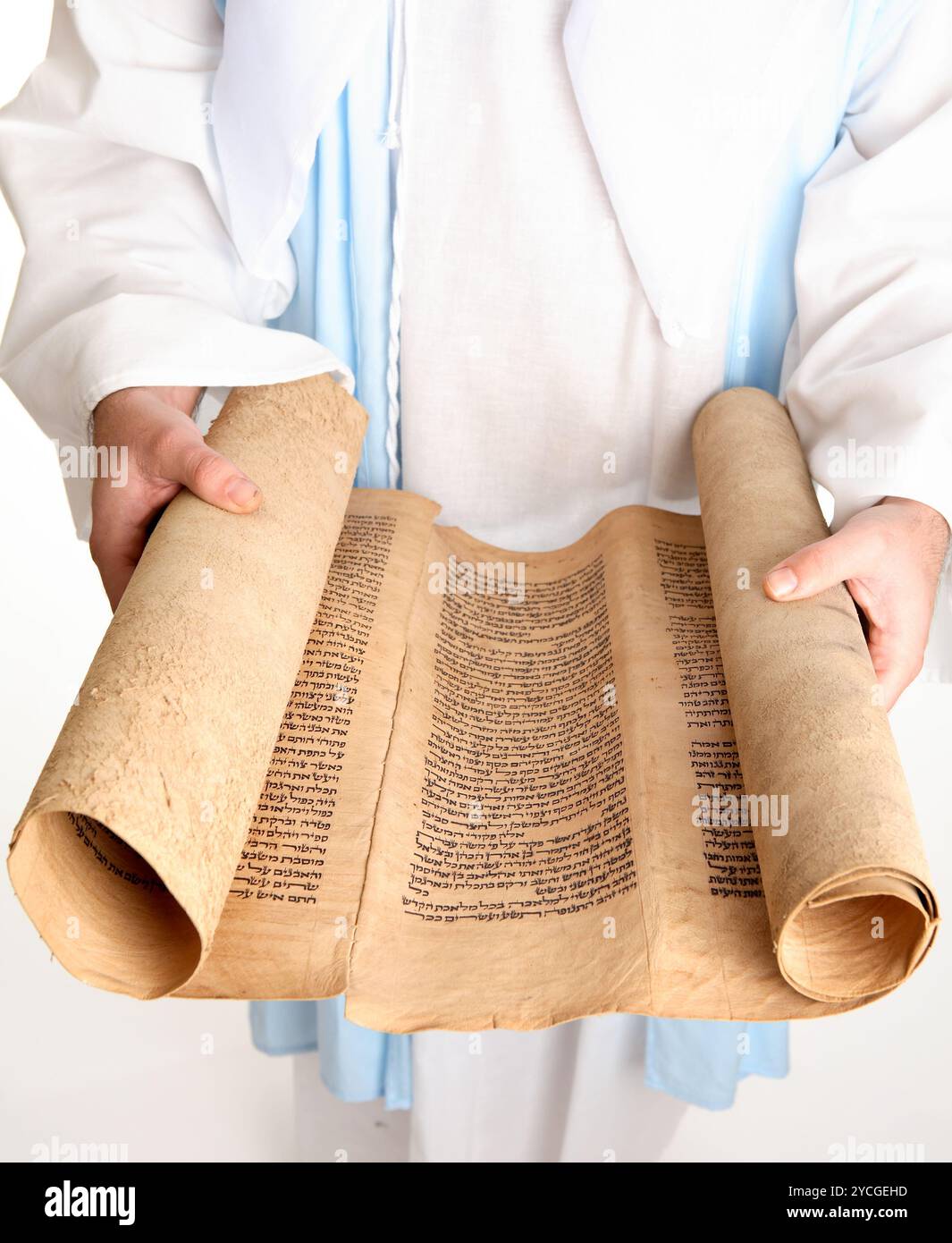 Bible scroll on gevil parchment Stock Photo - Alamy