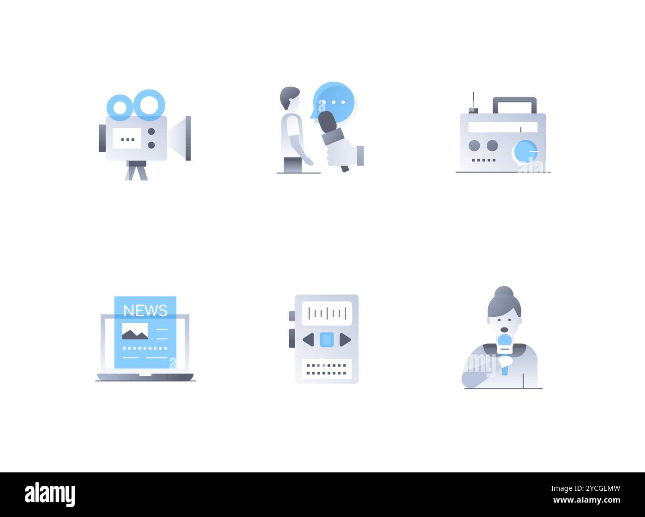 Man filming news Cut Out Stock Images & Pictures - Alamy