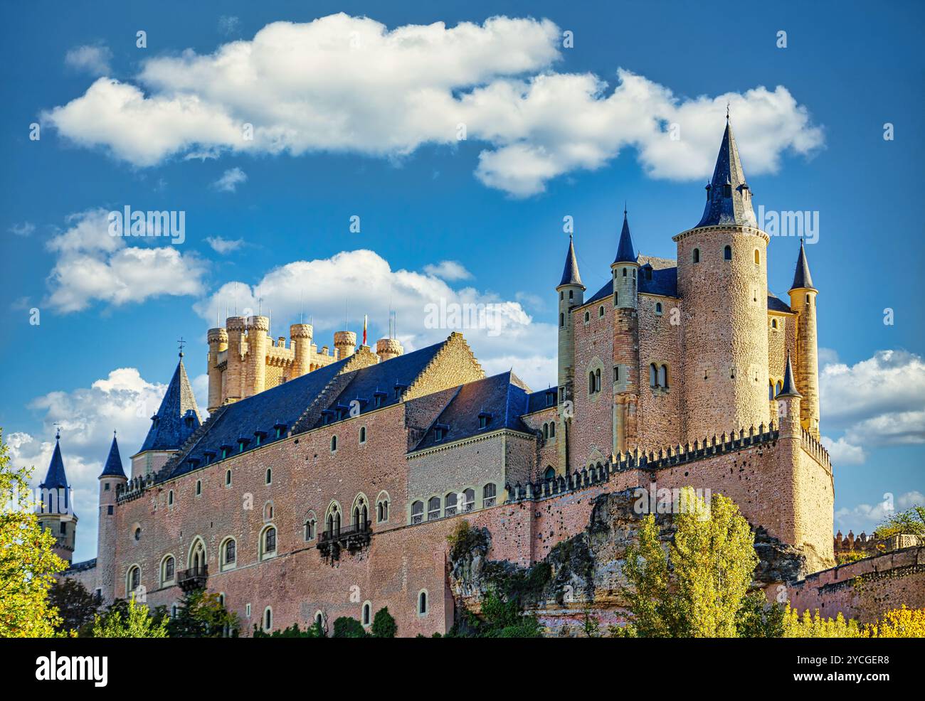 The Alcazar of Segovia is the famous landmark in Spain Stock Photo - Alamy