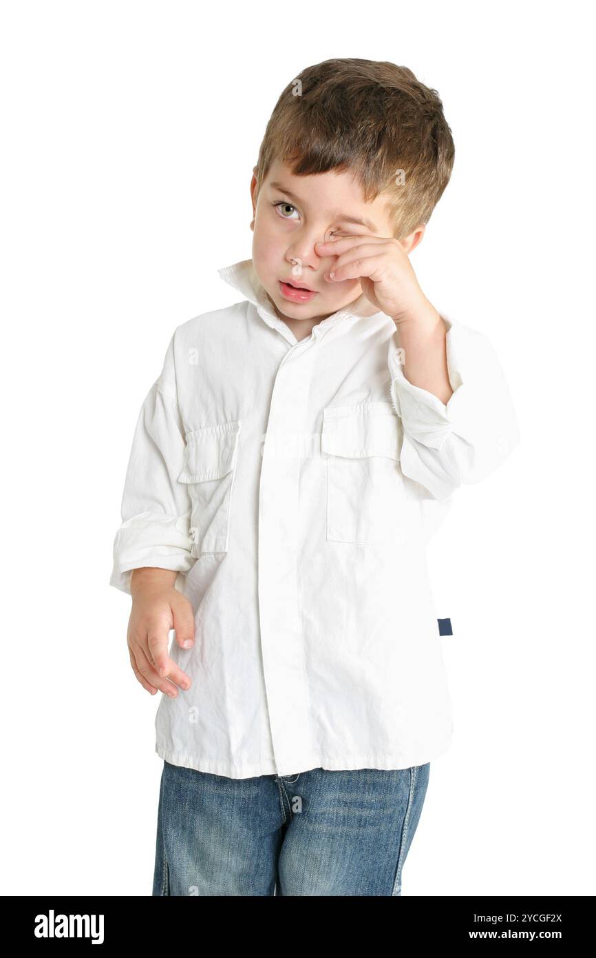 Tired young child Stock Photo - Alamy