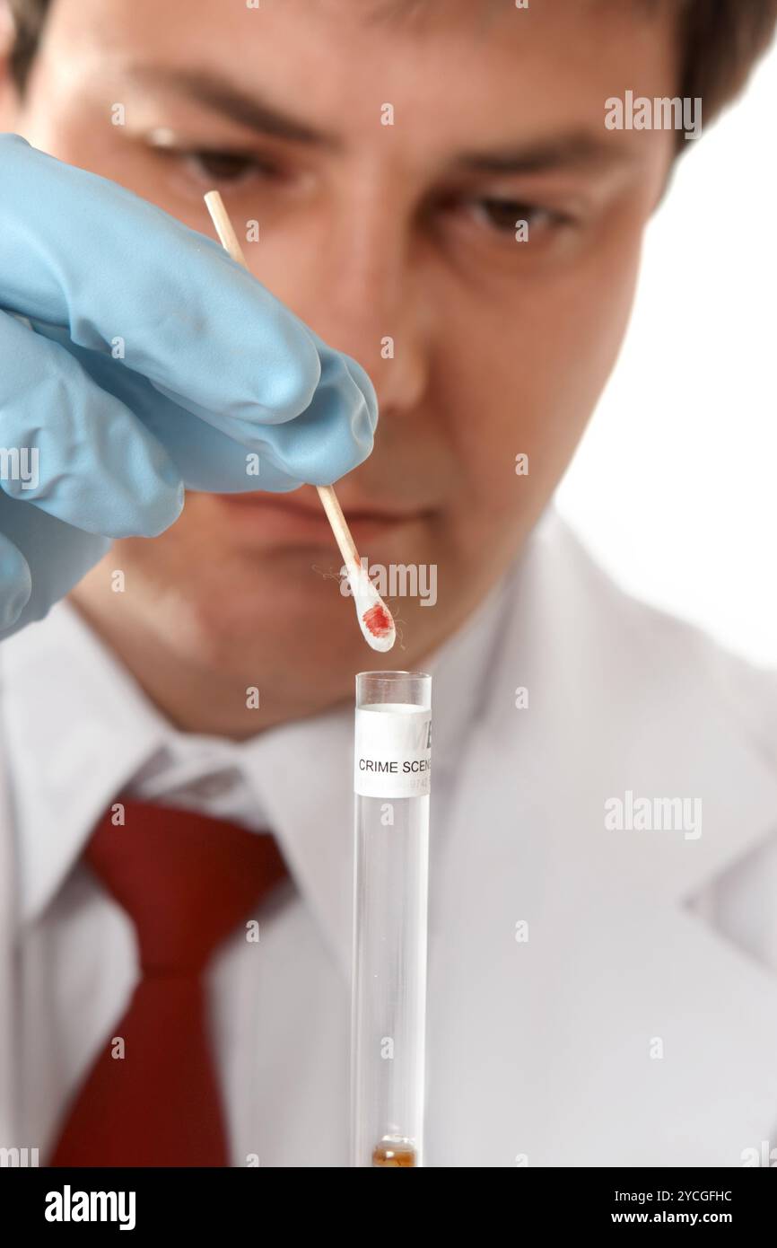 Forensic blood testing Stock Photo - Alamy