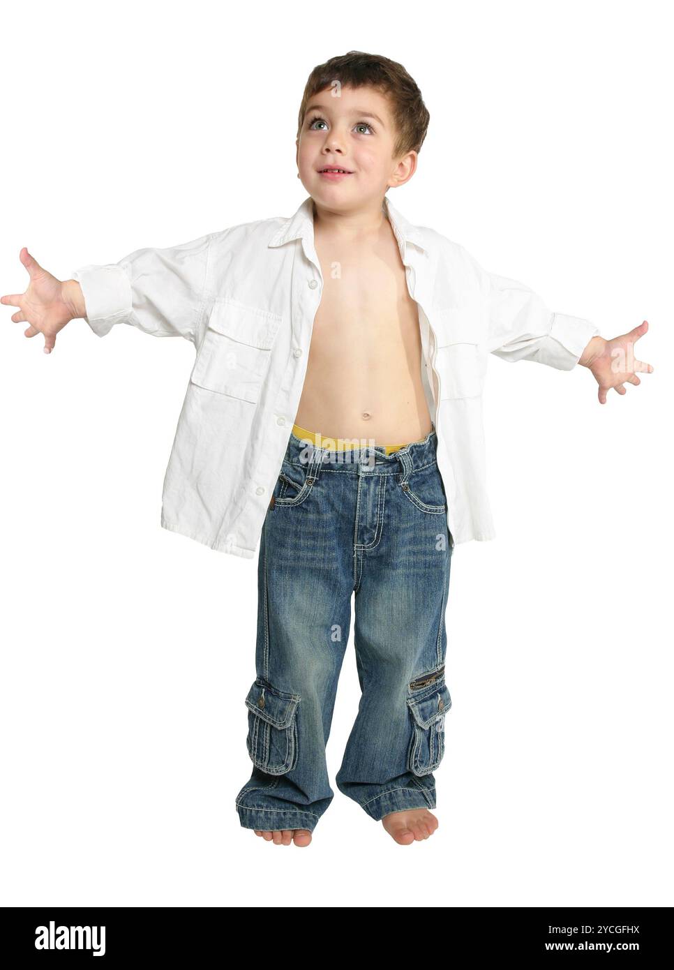 Toddler child with arms outstretched Stock Photo - Alamy