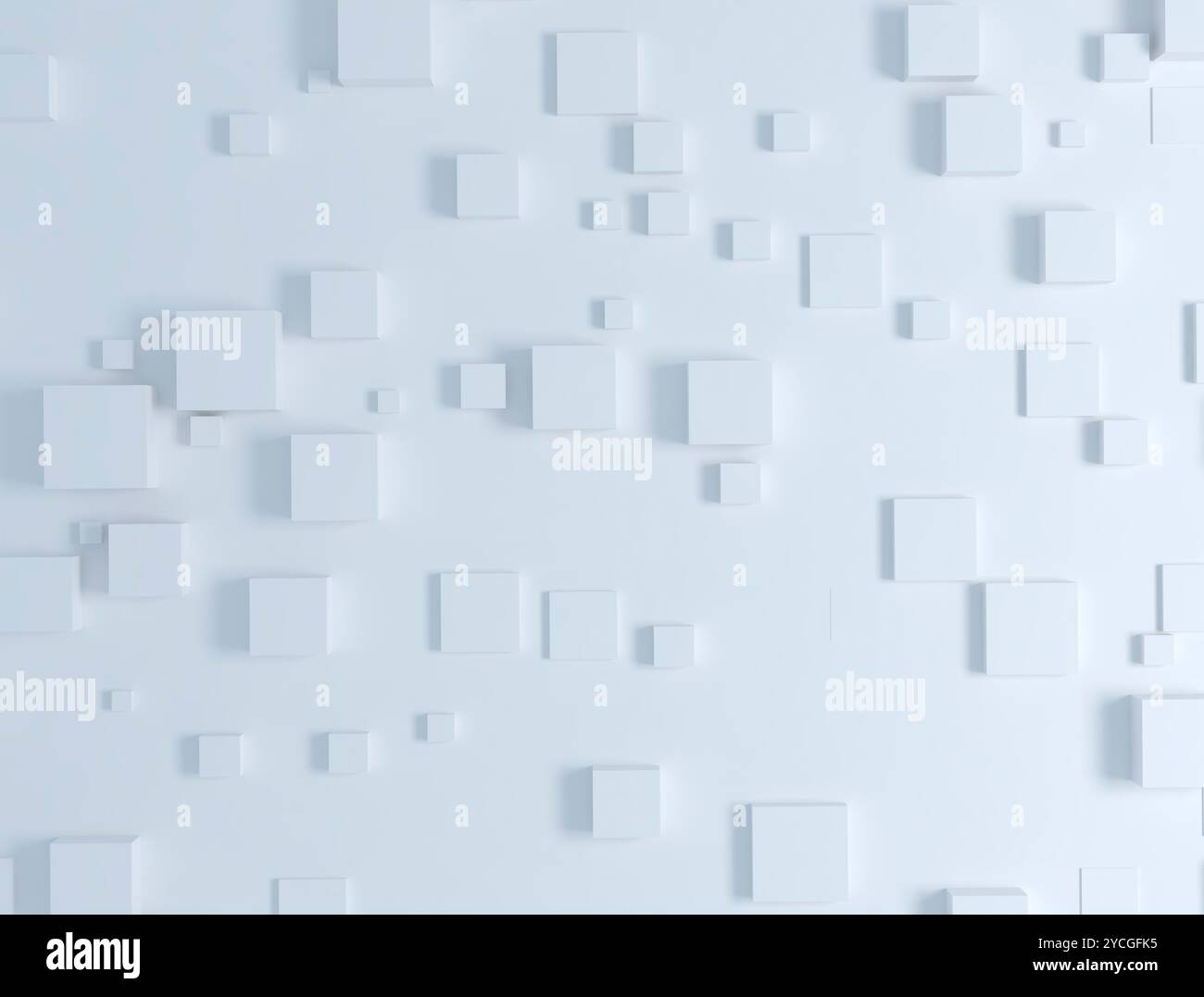 Abstract light cubes futuristic design background. 3d render ...