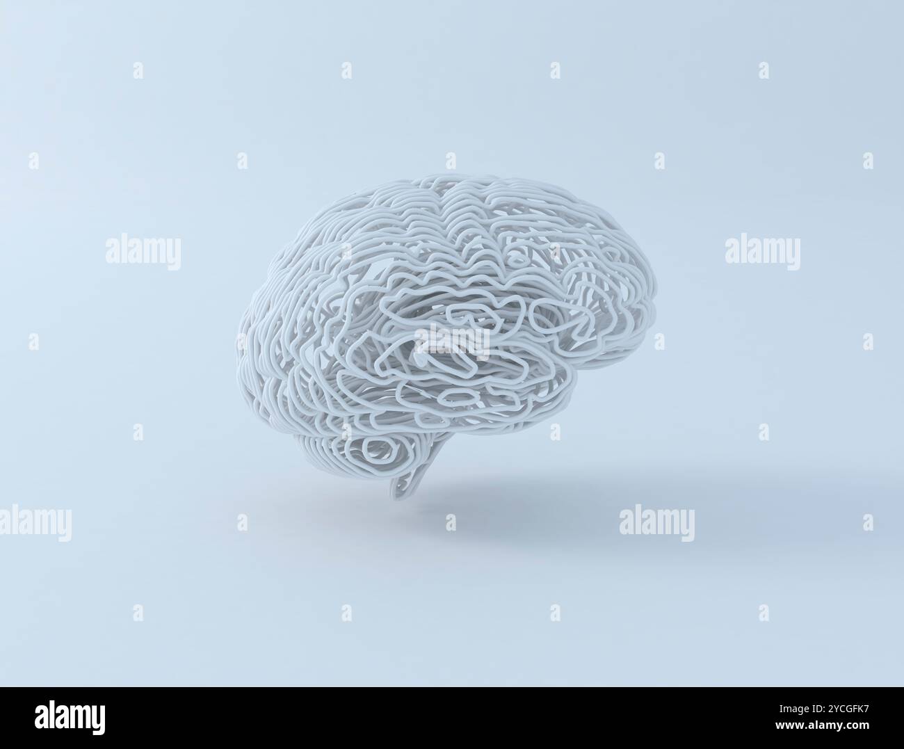 Abstract human brain wire, 3d render illustration Stock Photo - Alamy