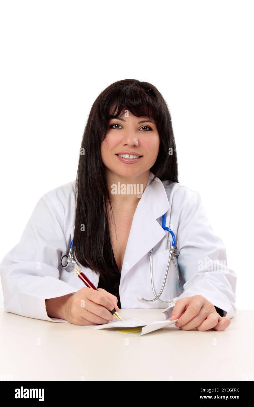 Doctor writing prescription Stock Photo - Alamy