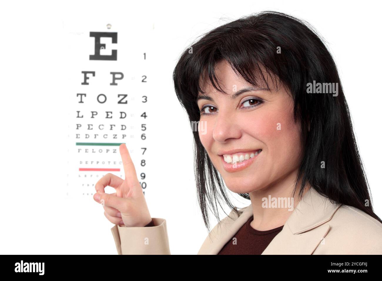 Optometrist with eye chart Stock Photo - Alamy