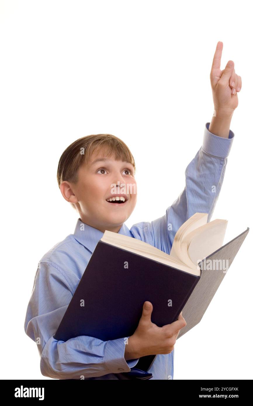 Excited student I know the answer Stock Photo - Alamy