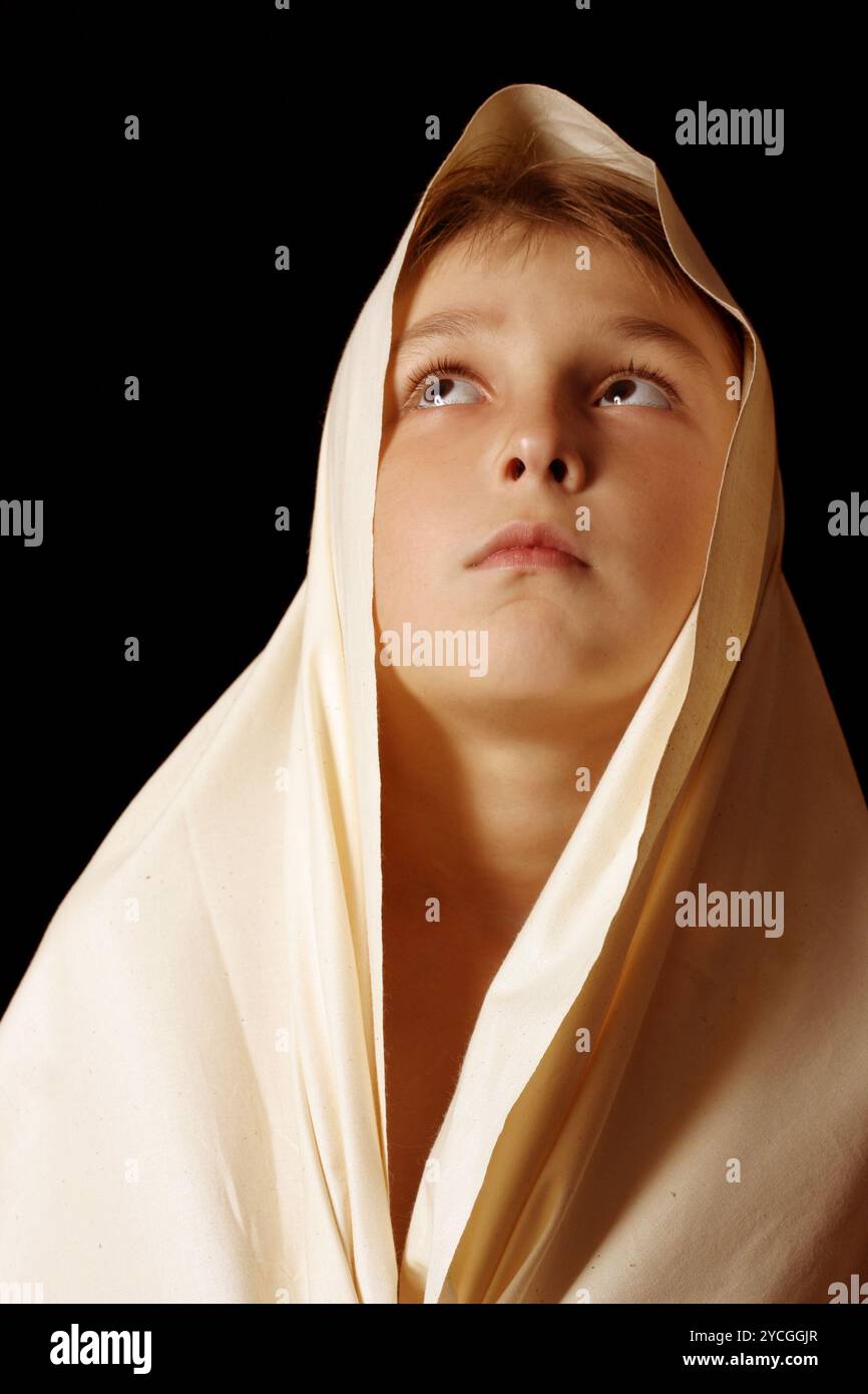 Behold - child looking heavenward Stock Photo - Alamy