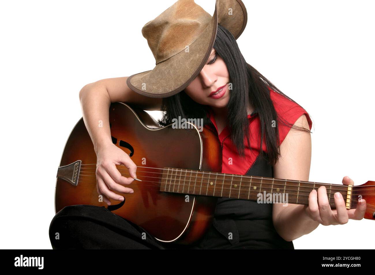 Western country cowboy musician guitar hi-res stock photography and ...