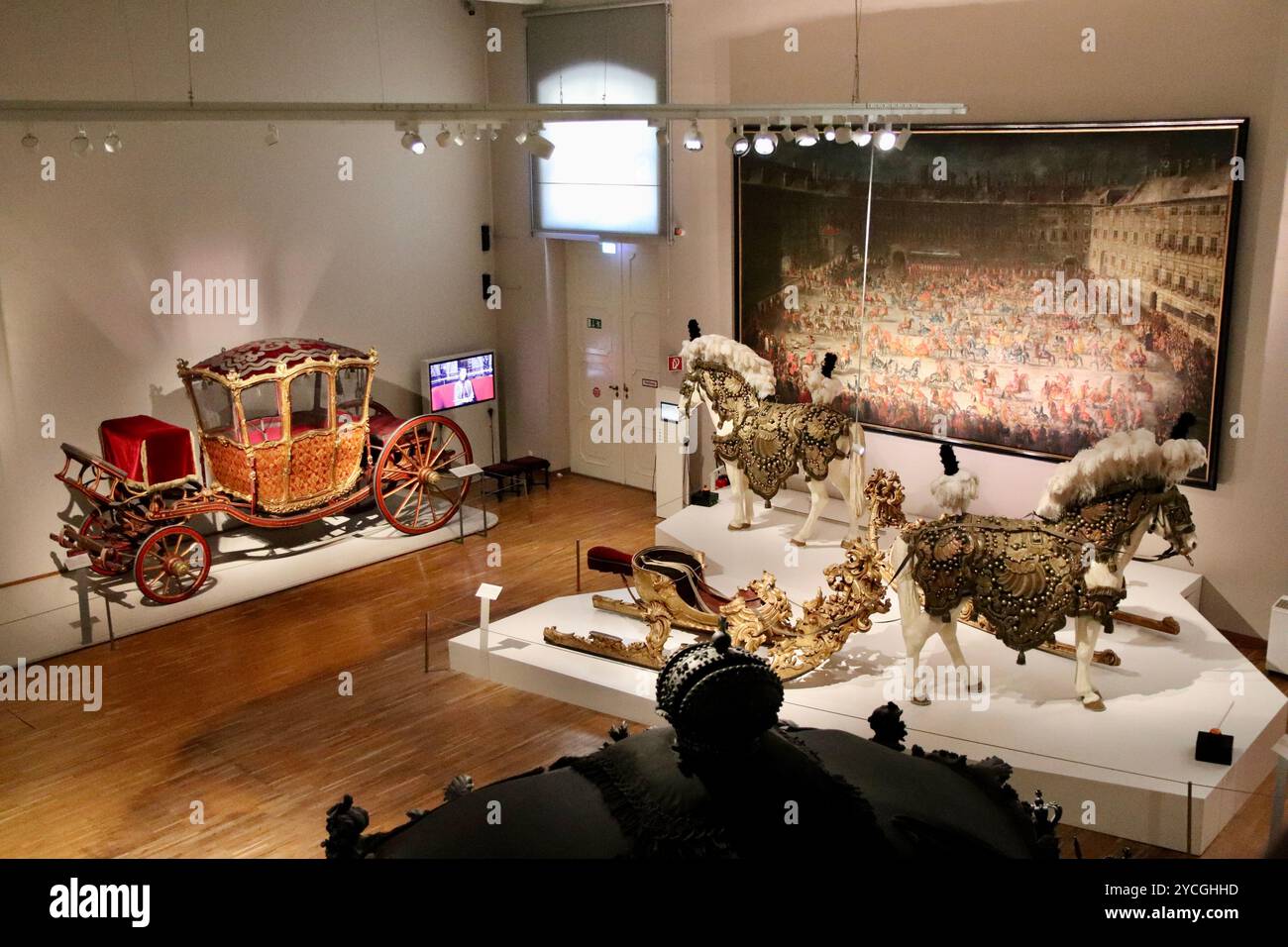 Vienna, Austria - October 6 2024: Vintage Horse-Drawn Carriage Exhibit ...