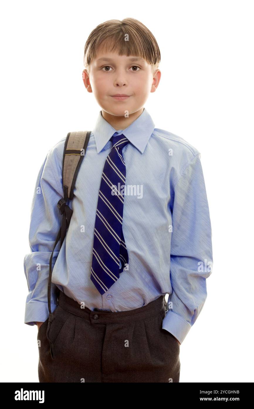Schoolboy student in uniform Stock Photo - Alamy